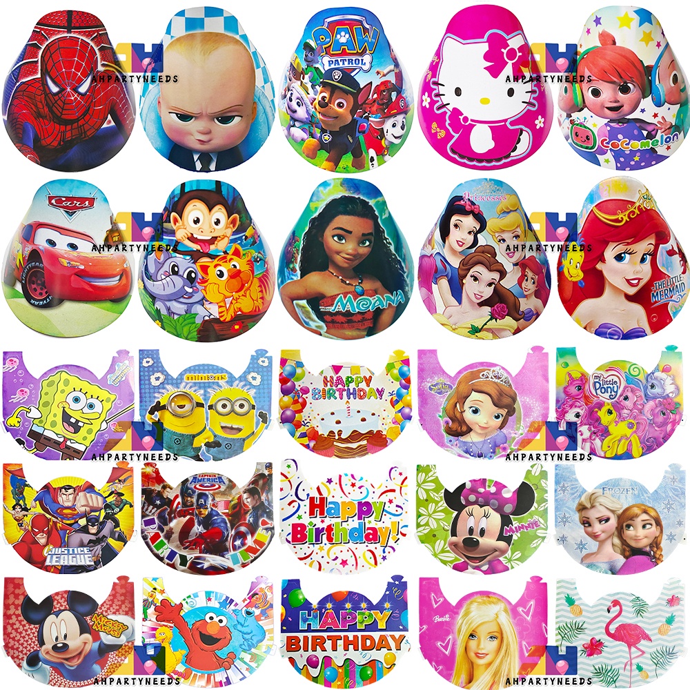 10pcs Cartoon Theme Party Paper Caps Kid's Party Hat Birthday Party ...