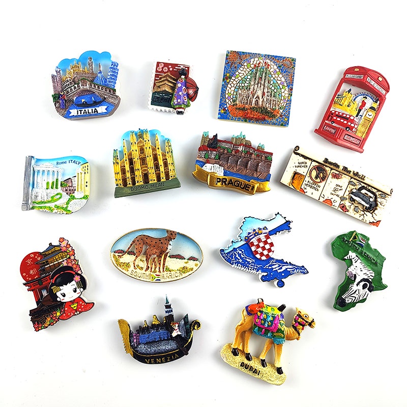 New Resin Fridge Sticker South African Dubai Sicilia London Milan ...