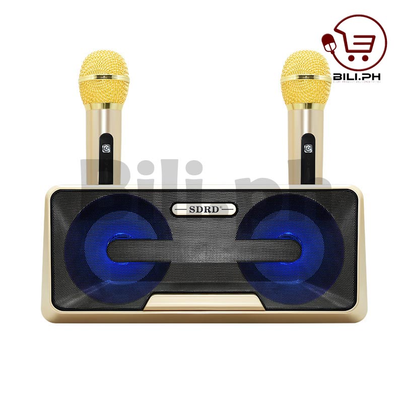 SDRD SD-301 Wireless Bluetooth Dual Microphone Karaoke Portable 3D ...