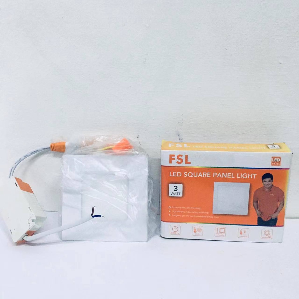 FSL LED SQUARE & ROUND PANEL LIGHT 3W , 6W , 9W ,12W | Shopee Philippines