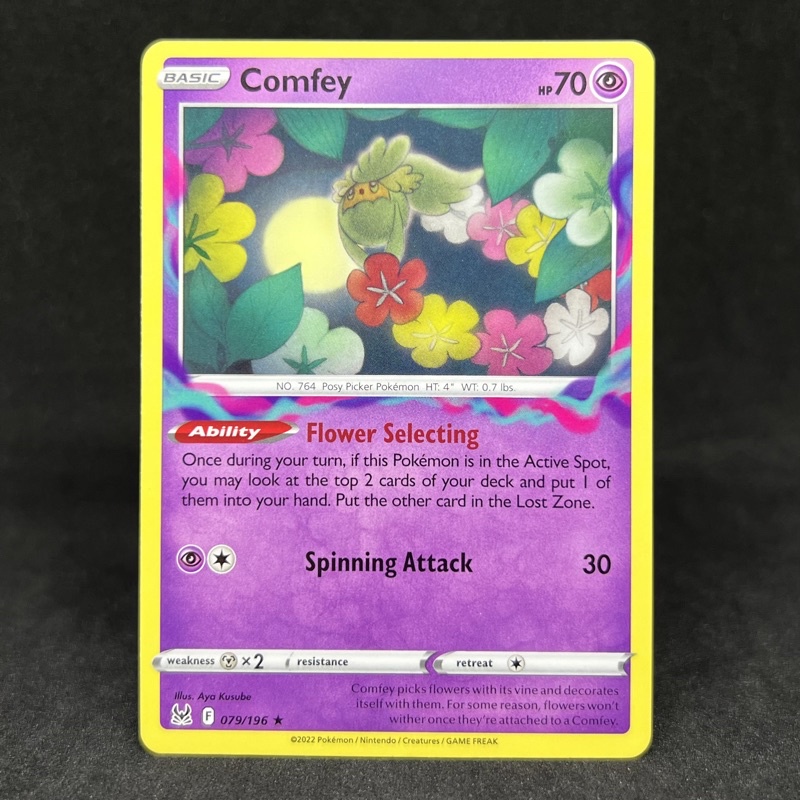 Pokemon TCG Comfey Rare 079/196 2022 Sword & Shield Lost Origin Trading ...