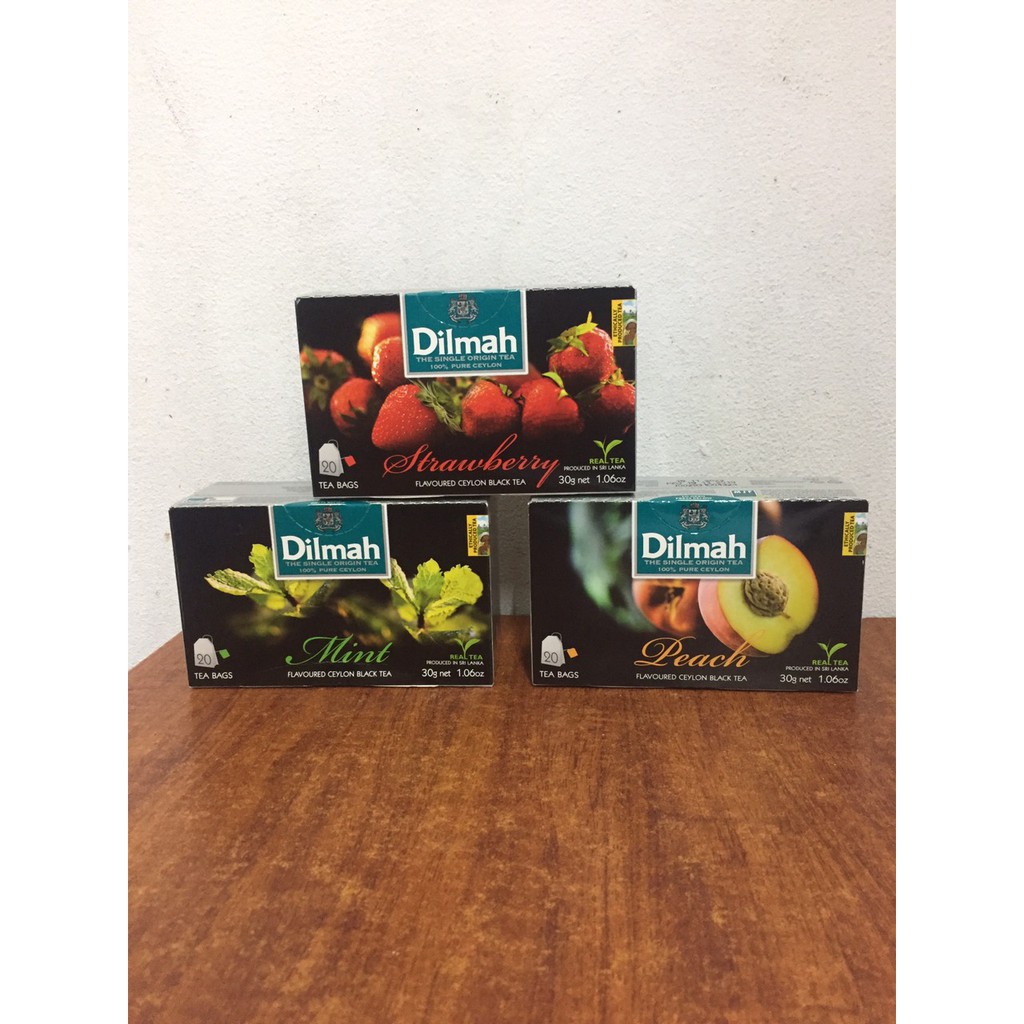 Dilmah Peach Tea with peach, strawberry, mint - box of 30g/ 20 bags ...