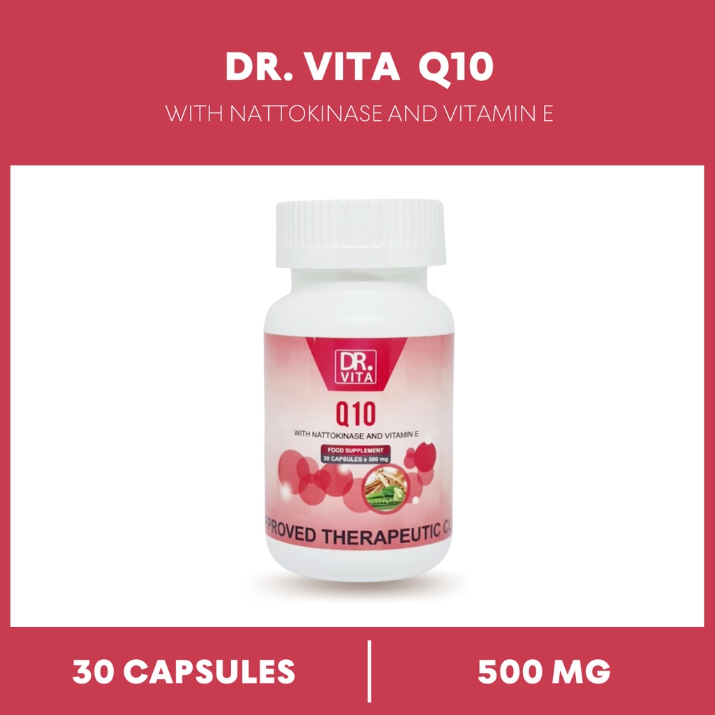 100% Original DR. VITA Q10 with Nattokinase & Vitamin E | Shopee Philippines