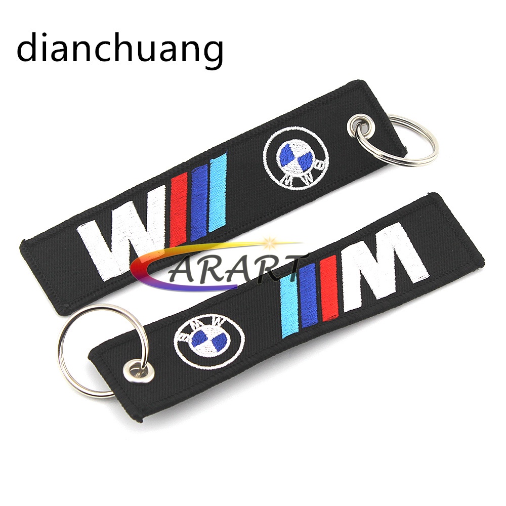 1pc Embroidery Nylon Weaving Car Key Ring Keychain Holder For BMW E46 ...