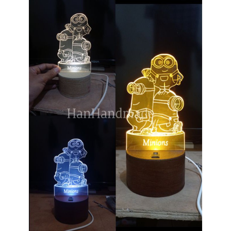 Minions USB Acrylic Sleep Lamp | Shopee Philippines