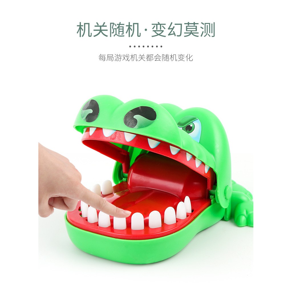 Funny Big Crocodile Jaw Tooth Finger Bite Toy Family Game For Kids ...