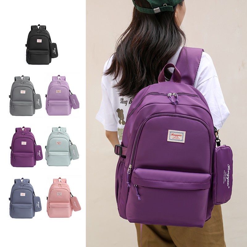 Lemon Kitten Waterproof Large Capacity Women Backpack Multilayer Zipper ...