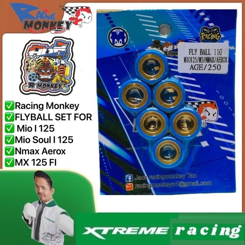 Racing Monkey FLYBALL SET FOR Mio I 125 Mio Soul I 125 Nmax Aerox MX ...