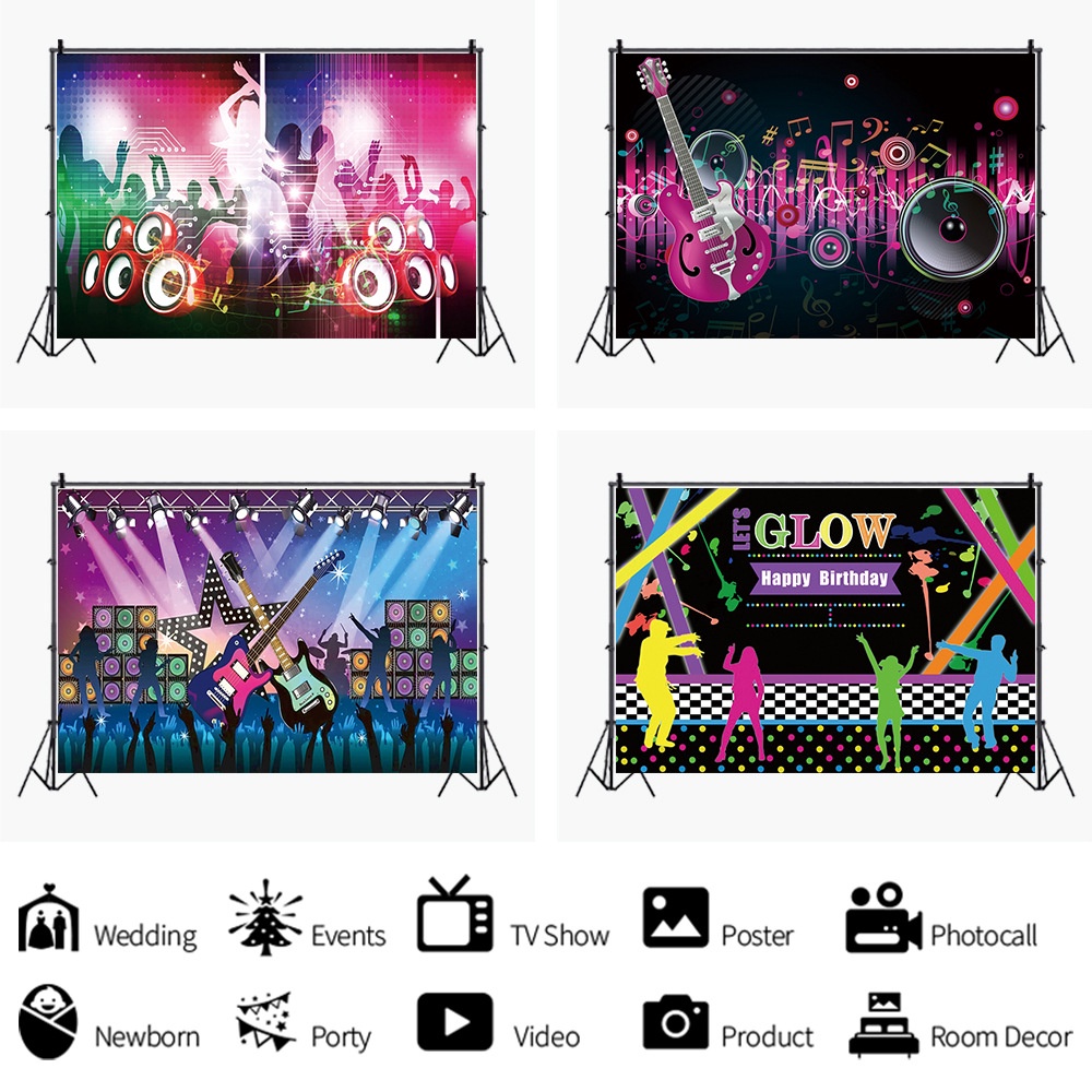 Music Party Stage Lighting New Style Photo Material Background Cloth ...