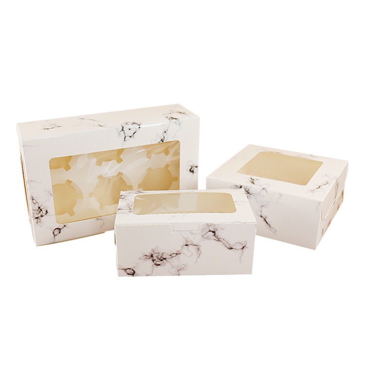 1pc Muffin Marbled Design w/out handle , Cupcakes or baked goods Boxes ...
