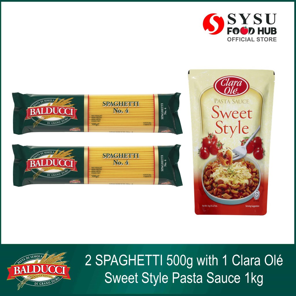Balducci 2 Spaghetti 500g with 1 Sweet Style Pasta Sauce 1kg | Shopee ...