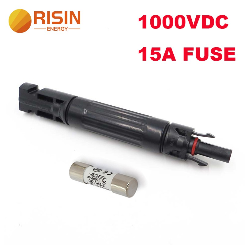 Risin 10x38mm Solar Fuse Inline Holder 1000V 10A 15A 20A 25A 30A MC4 ...