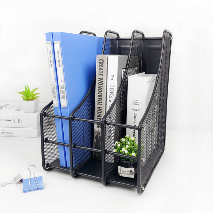 Office Organizer 3 Tier File Frame Magazine Rack | Shopee Philippines