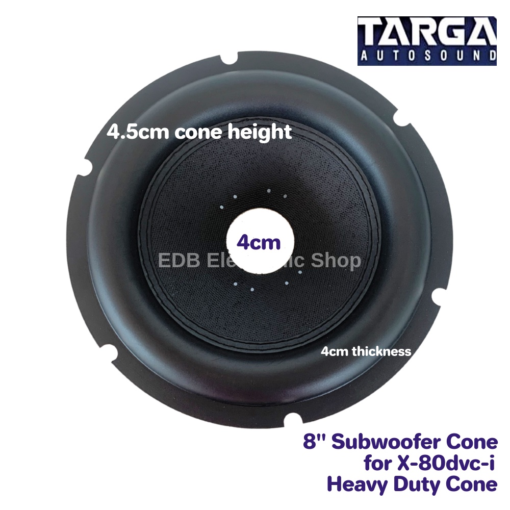 Targa X-80dvci 8" Speaker Cone 8inches Cone Heavy Duty Subwoofer Cone ...