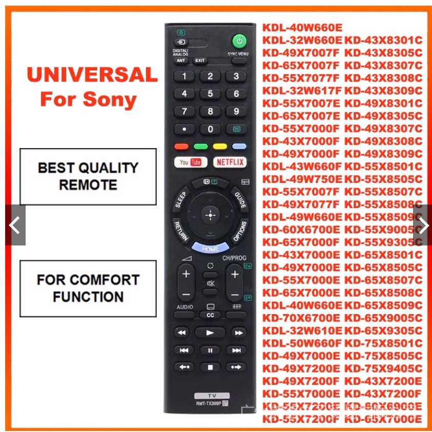 UNIVERSAL SONY TV BRAVIA SMART LCD LED ANDROID REMOTE SMART BUTTON New ...