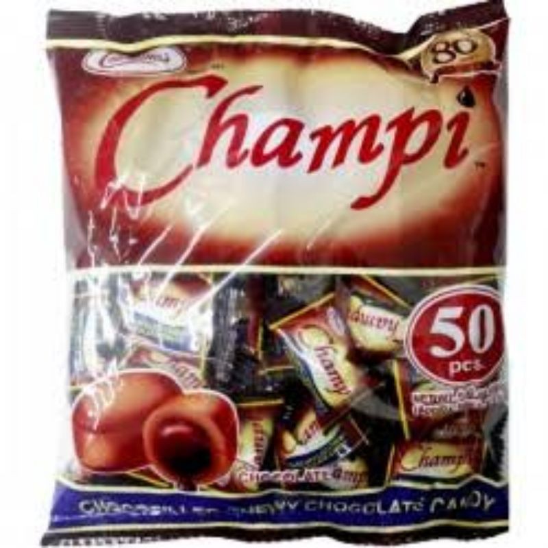 Champi Chocolate Chewy Candy 50pcs in pouch | Shopee Philippines