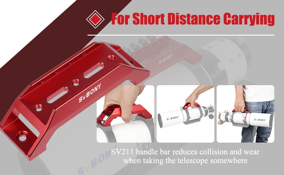 SVBONY SV211 Dovetail Base Finderscope Mount Bracket 135mm Telescope Handle Bar to Handle ...