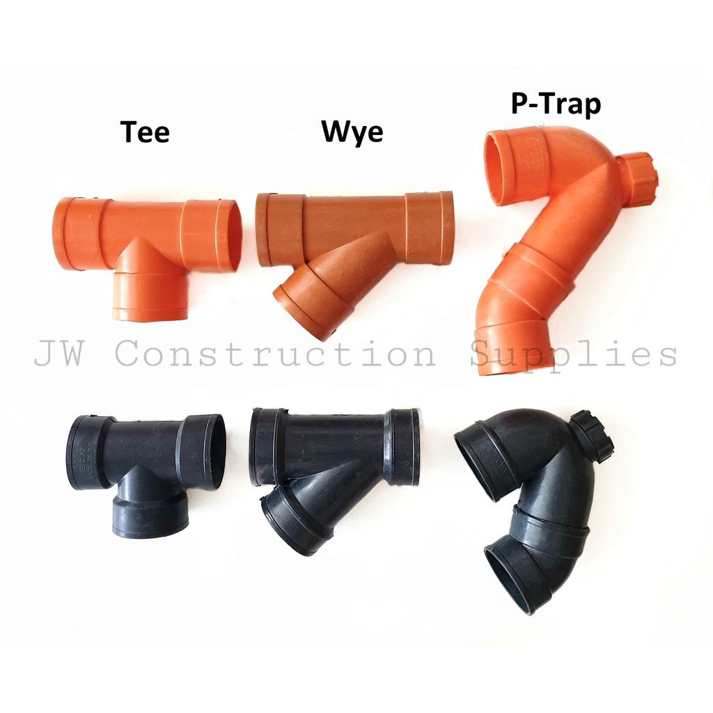 PVC Tee/ Wye/ P-Trap (Orange, Black) | Shopee Philippines