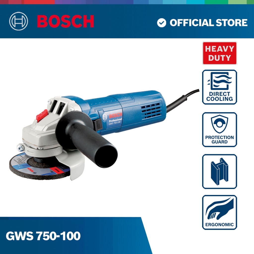 Bosch GWS 750-100 Professional Angle Grinder | Shopee Philippines