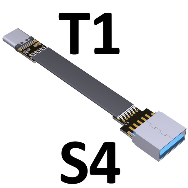 S4-T1 S4-T2 S4-T3 USB 3.0 Type-A Male to USB3.1 Type-C Male Up/Down ...