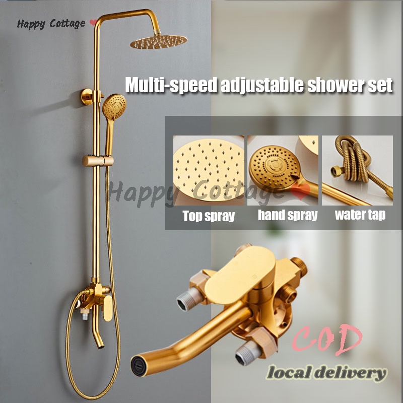Space aluminum pressurized shower head bathroom equipment with shower ...