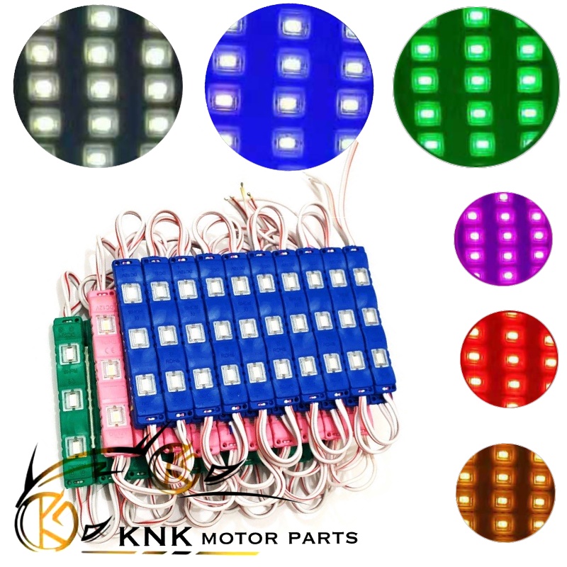 Knk Motor 1pcs Motorcycle Car Module LED 3Led Square Lights Decorative ...