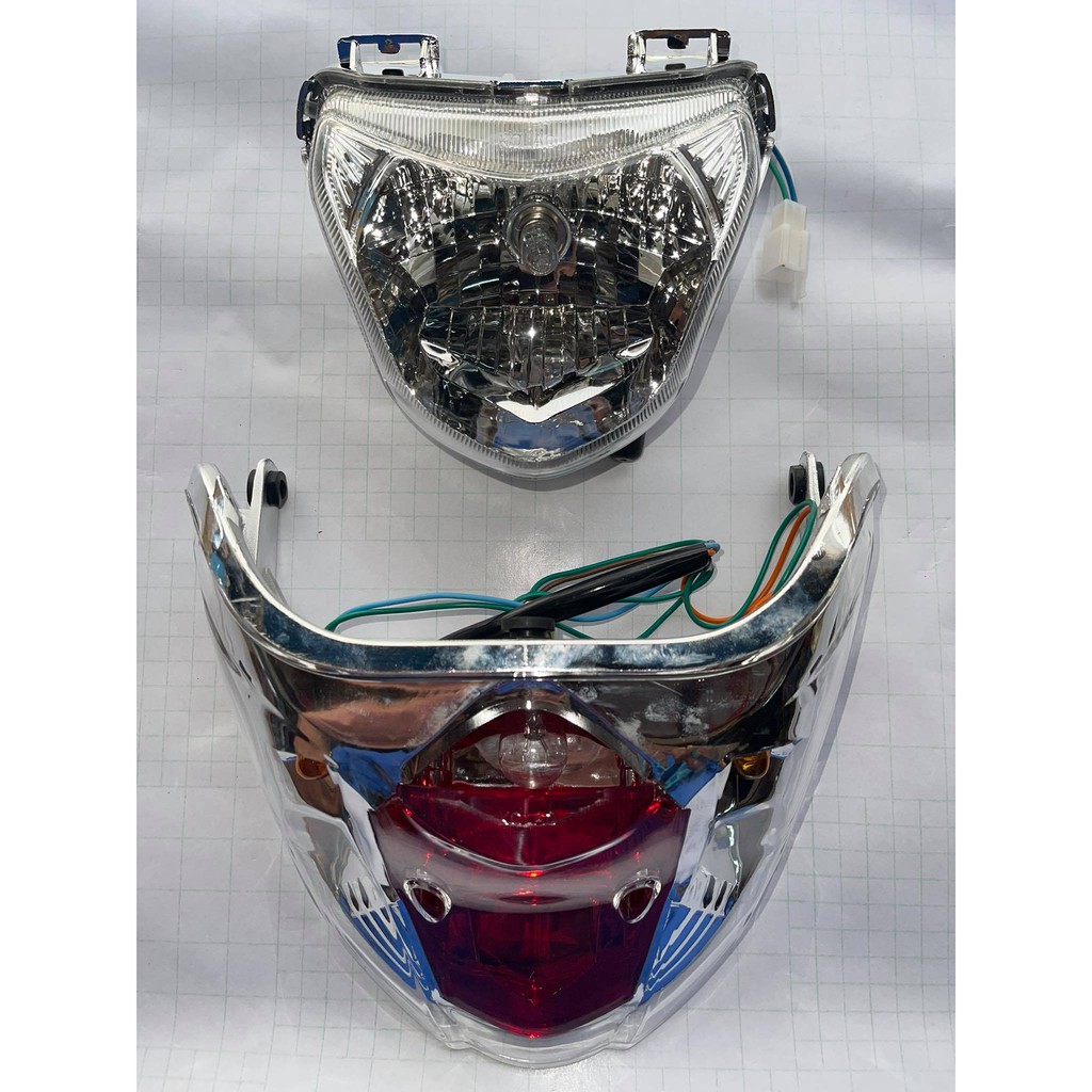 HEADLIGHT AND TAIL LIGHT ASSY SMASH 115 WITH BULB AND HARNESS YSK BRAND ...