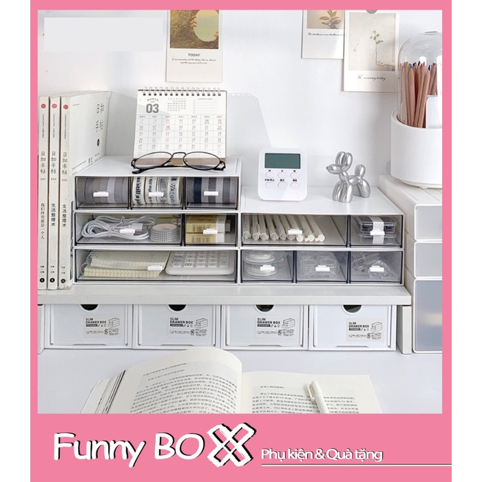 Desk Shelf With Drawer, White, Simple And Modern Style | Shopee Philippines