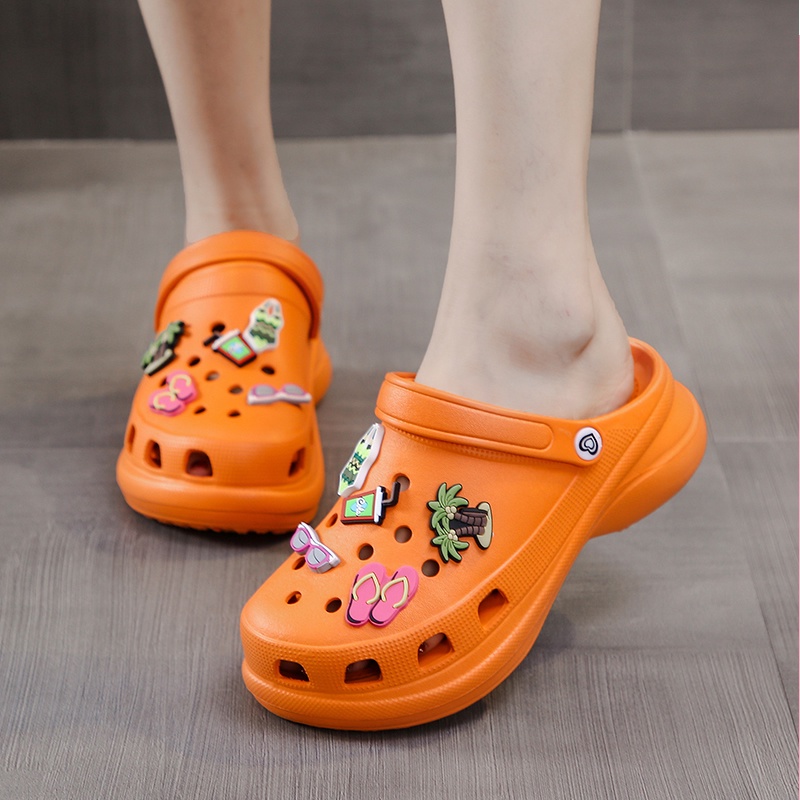 miss.puff 2021 trend slippers Crocs literide bae platform high heel ...