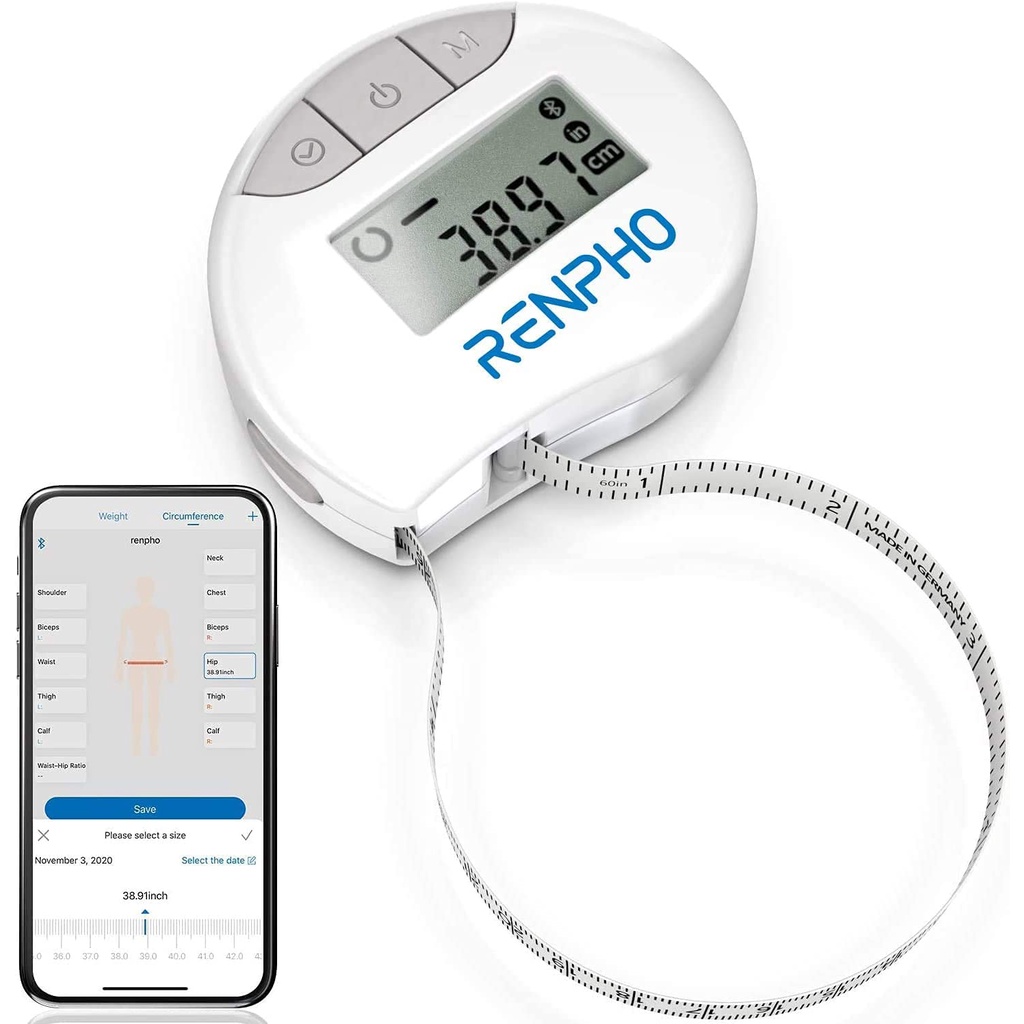 RENPHO Smart Body Bluetooth Tape Measure with App (RF-BMF01) | Shopee ...