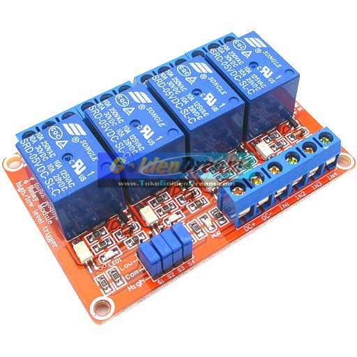 Relay 4 Channel 5V Volt DC output 250VAC / 30VDC 10A Optocoupler module ...