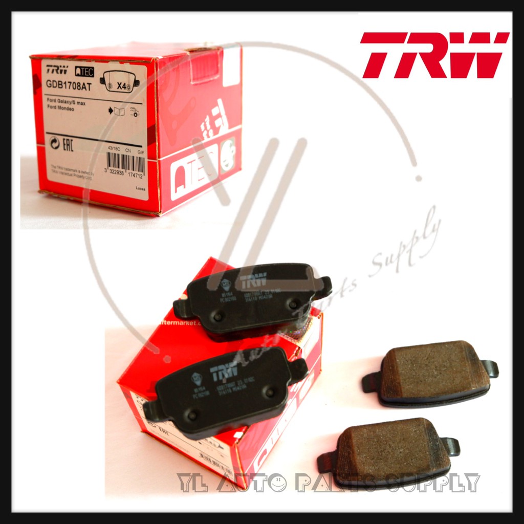 PROTON EXORA BOLD TURBO / PREVE / SUPRIMA S TRW REAR DISC BRAKE PAD ...
