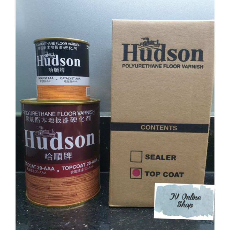 Hudson Polyurethane Floor Varnish Topcoat/Sealer with catalyst 1liter ...
