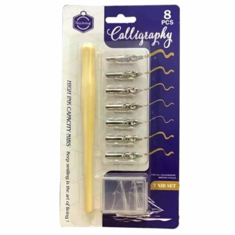 Keep Smiling Calligraphy Pen 7 Nib Set For Calligraphy Lettering ...