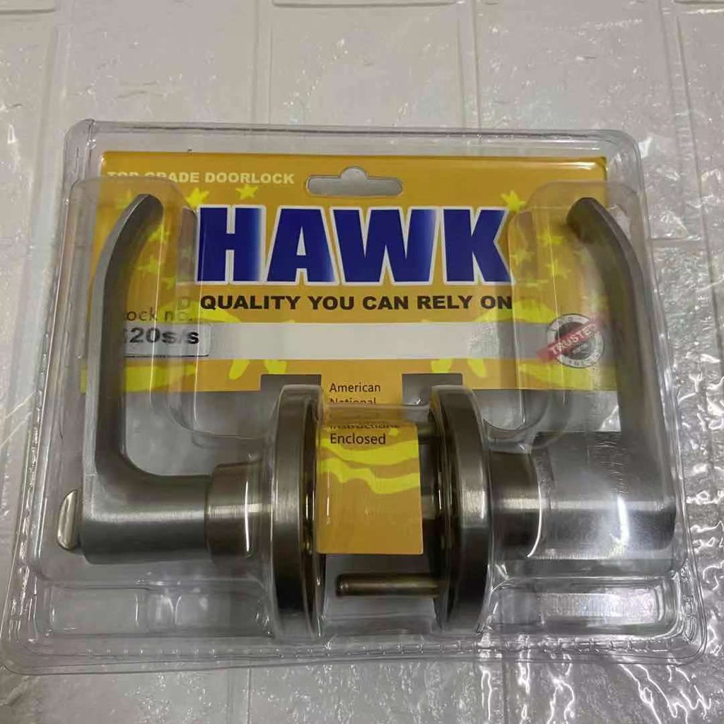 HAWK Doorknob Lever Type Stainless Steel Lockset Door Knob | Shopee ...
