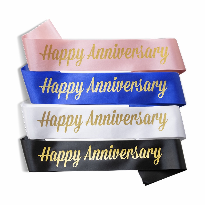 Happy Anniversary Ribbon Anniversary Celebration Decoration Party ...