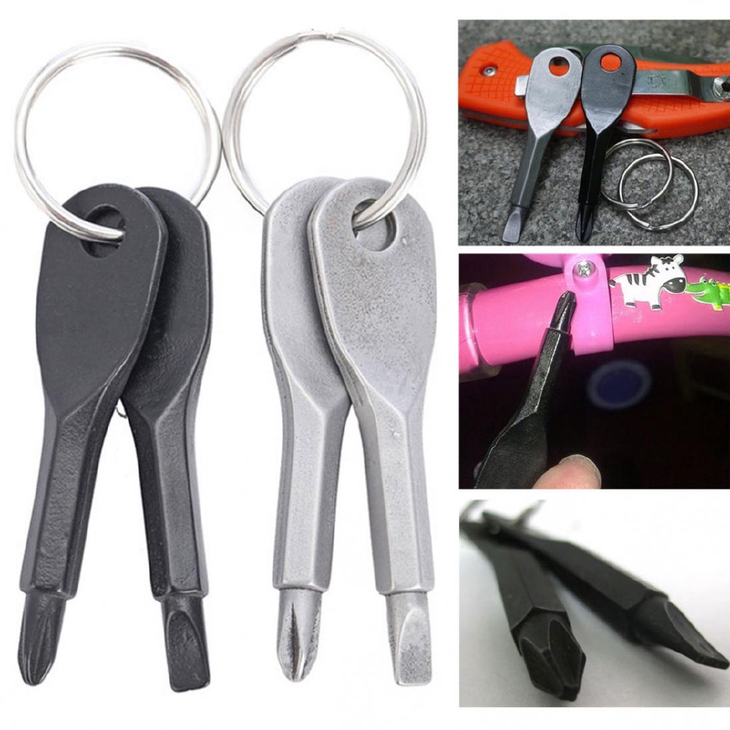 Slotted Screwdriver Keychains Tool Black and Gray Available | Shopee ...