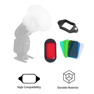 Selens 4in1 Magnetic Speedlight Diffuser Kit Flash Modifier Sphere ...