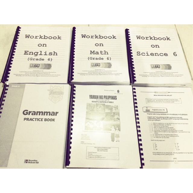 Workbook for Grade 6 Educational with ring bind and PVC cover | Shopee ...