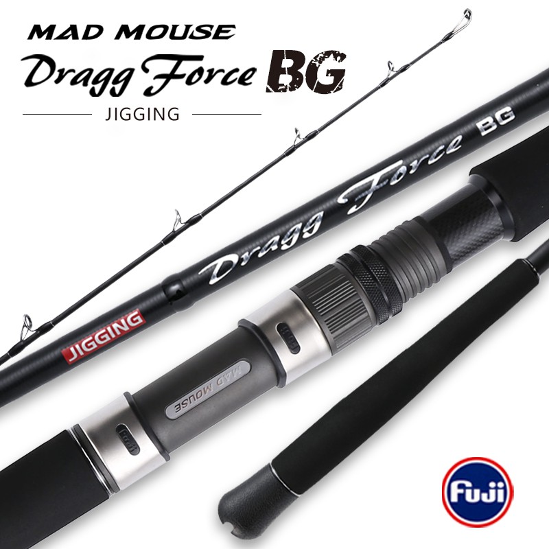 2020 NEW MADMOUSE Dragg Force BG Jigging Rod 1.9m PE4-8 Jig 350g Drag ...