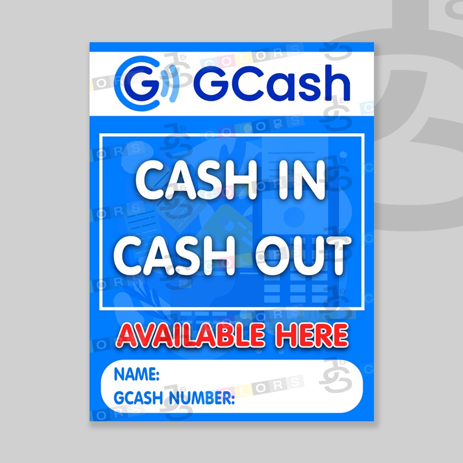 GCash Cash In Cash Out and Load Tindahan Business Tarpaulin Signage ...