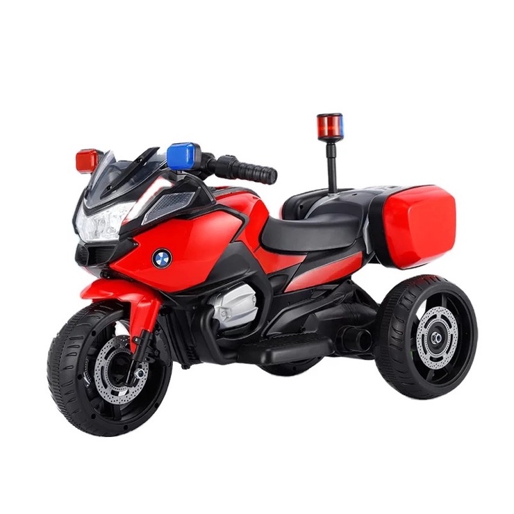 BS#608 Police Children's Electric Motorcycle Boy Toy Charging Stroller ...