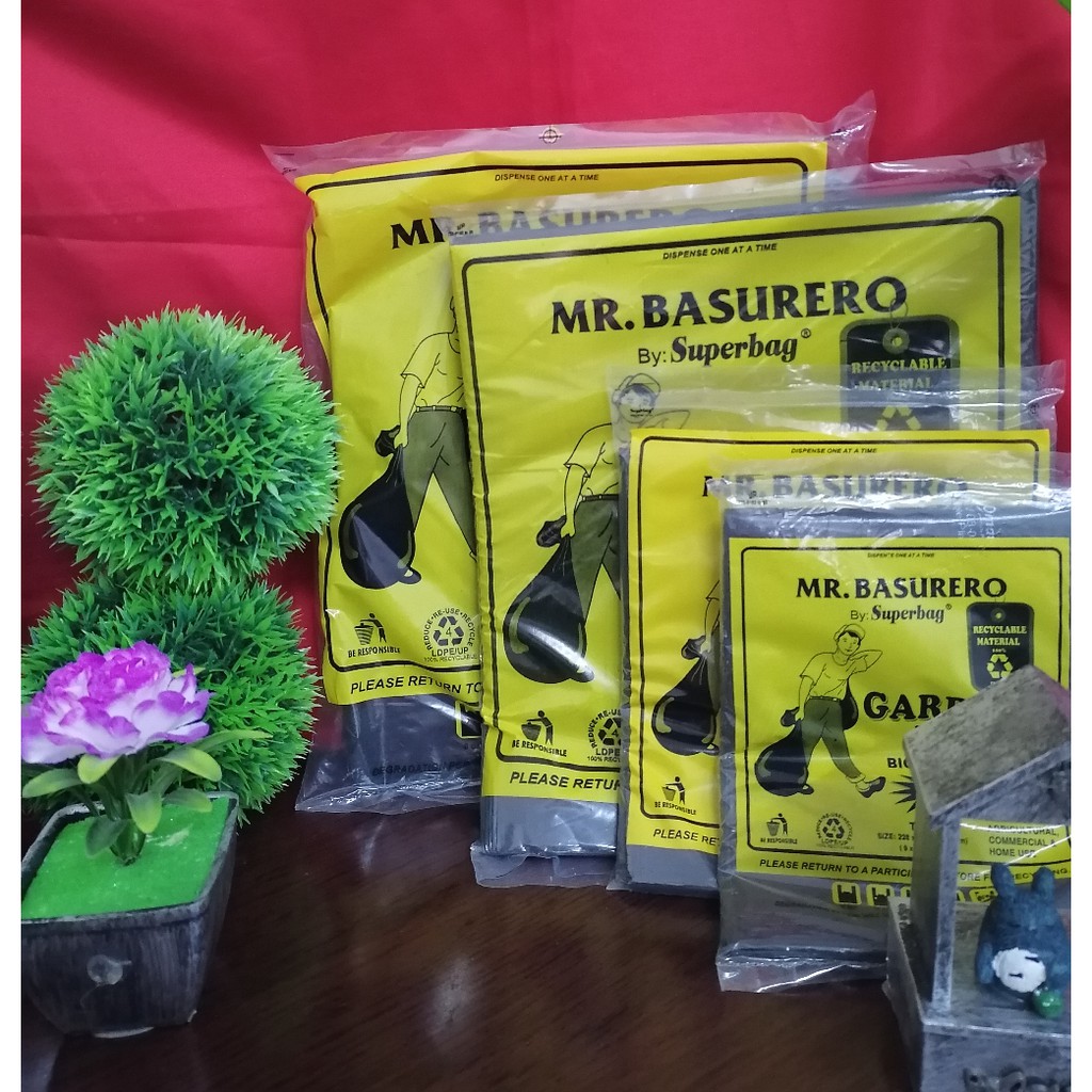 Mr. Basurero Garbage Bag Oxo-degradable Pack of 10s (Large&Extralarge ...