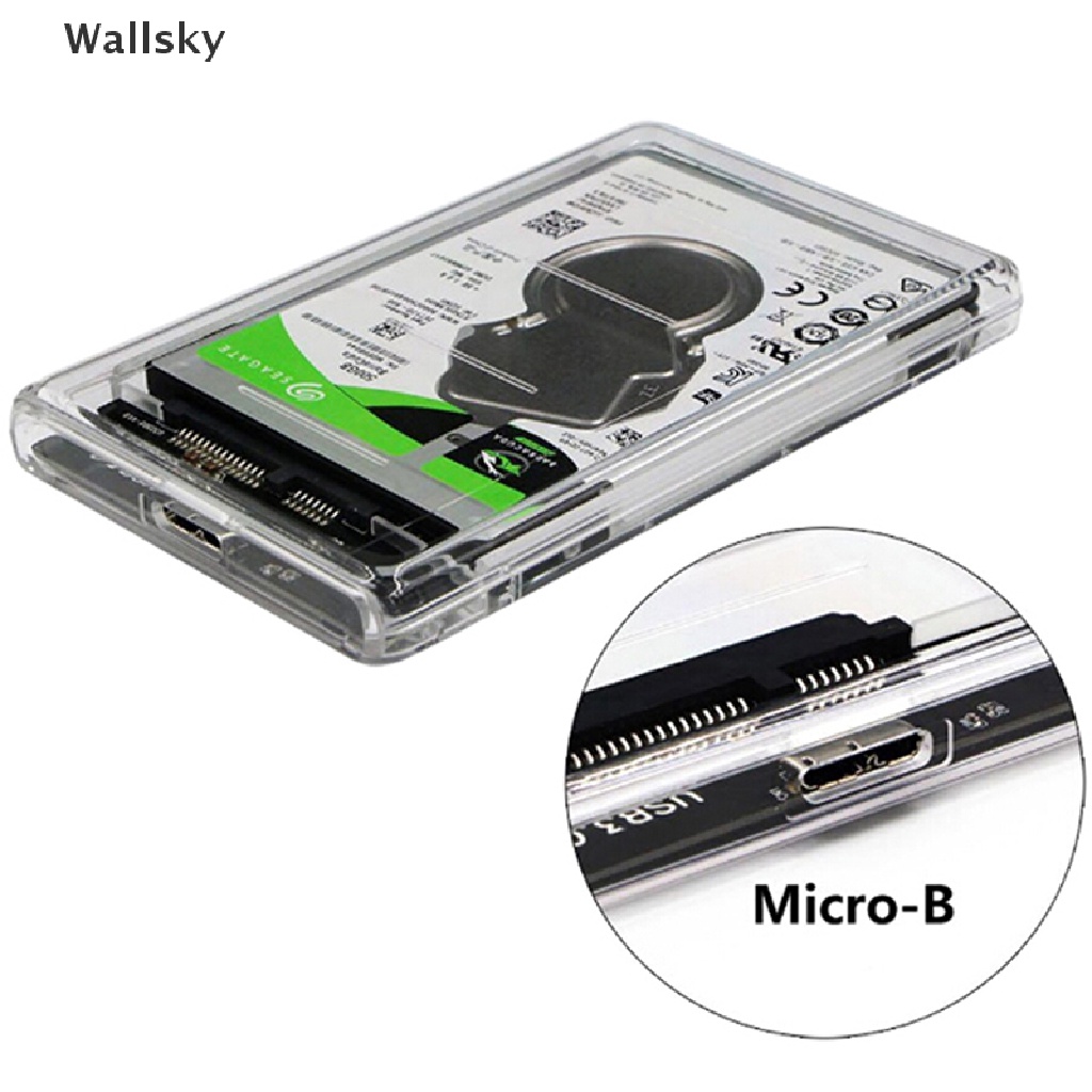 Wallsky> 2.5'' USB 3.0 to SATA SSD HDD Hard Drive Disk External Case ...