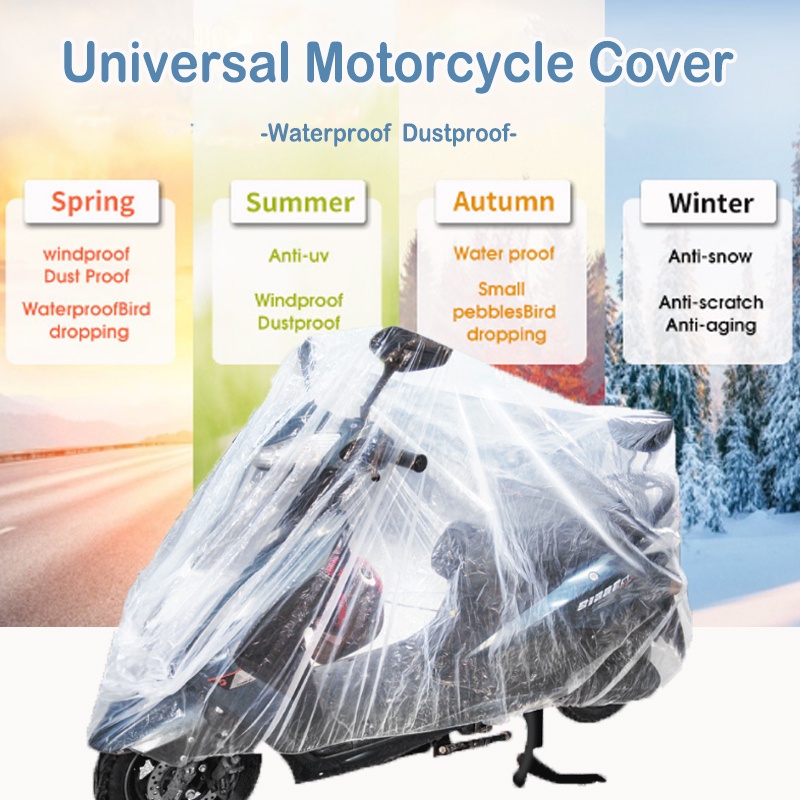 Universal Motorcycle Covers Transparent Protector Covers Waterproof ...