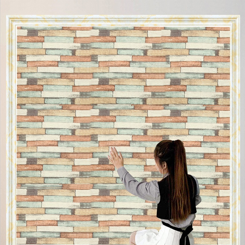 Wallpaper 3D Wall Sticker Waterproof Foam Sticker Bedroom Living Room ...