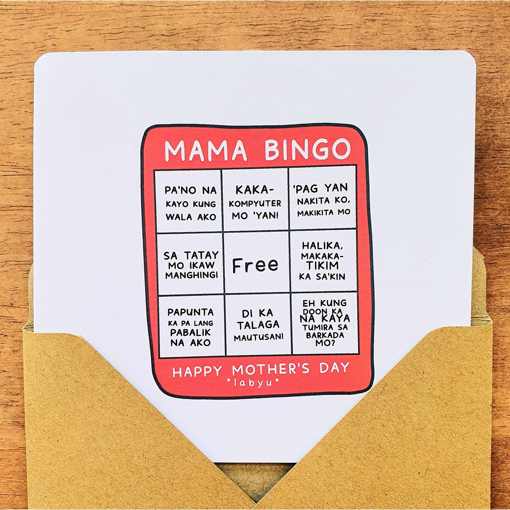 TAGALOG Mother's Day Card Mother Mama Mommy Nanay - Mama Bingo Famous ...