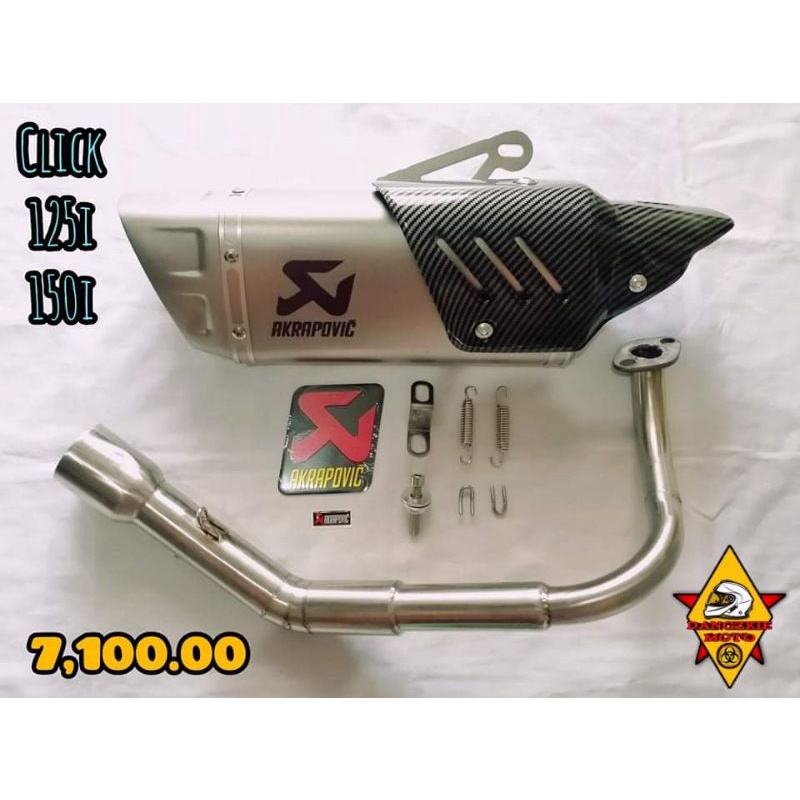 HONDA CLICK 125i/150i AKRAPOVIC M1 FULL EXHAUST SYSTEM | Shopee Philippines