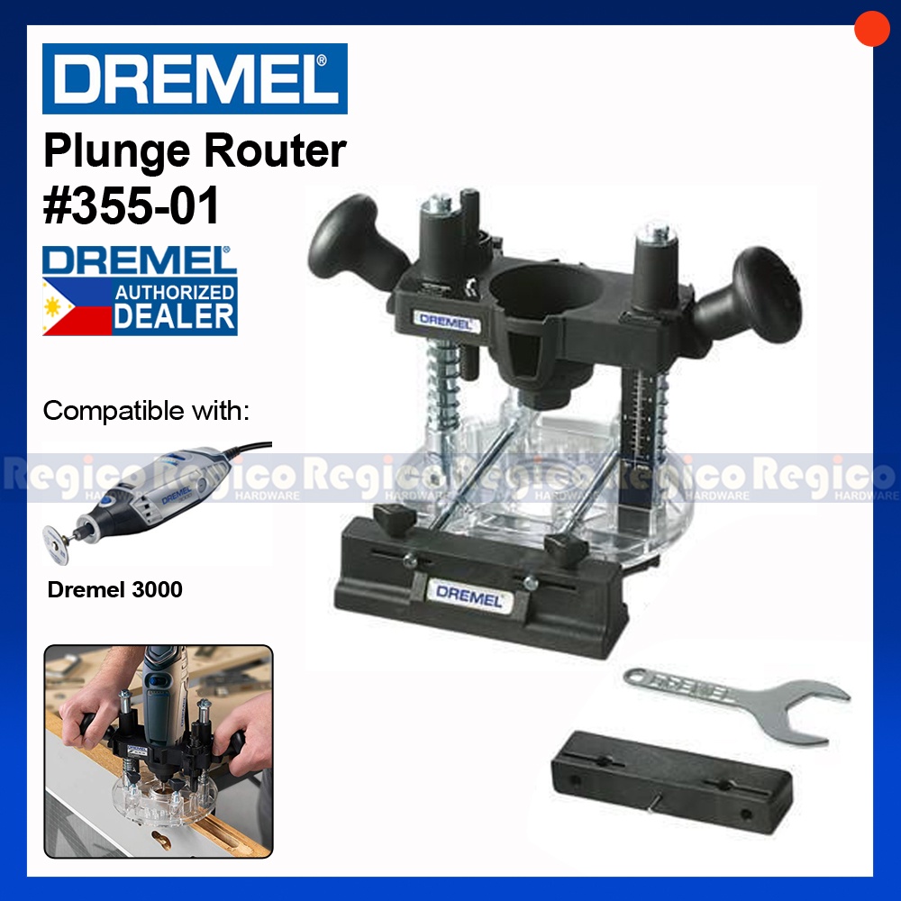 Dremel Plunge Router 335 for Dremel 3000 Rotary Tool Regico Hardware ...
