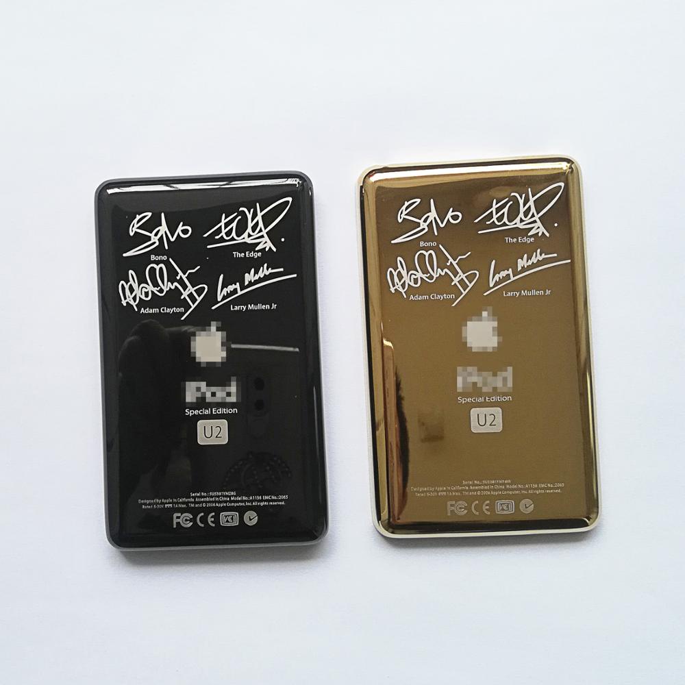 Silver gold black U2 edition style metal back case housing for iPod 6th ...